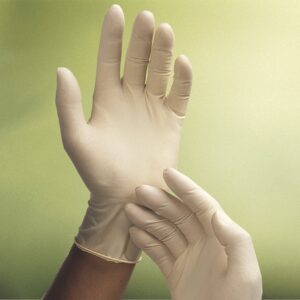 Adenna GLD265 Gold 6 mil Powder-Free Latex Gloves, Medical Grade, White, Medium, Box of 100