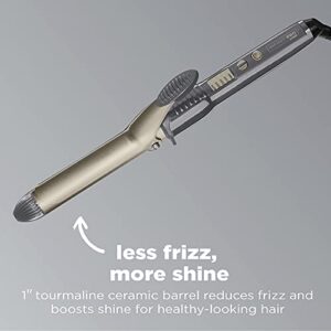 CONAIR INFINITIPRO Tourmaline 1-Inch Ceramic Curling Iron, 1-inch barrel produces classic curls – for use on short, medium, and long hair