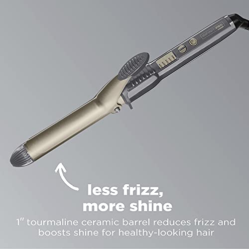 CONAIR INFINITIPRO Tourmaline 1-Inch Ceramic Curling Iron, 1-inch barrel produces classic curls – for use on short, medium, and long hair