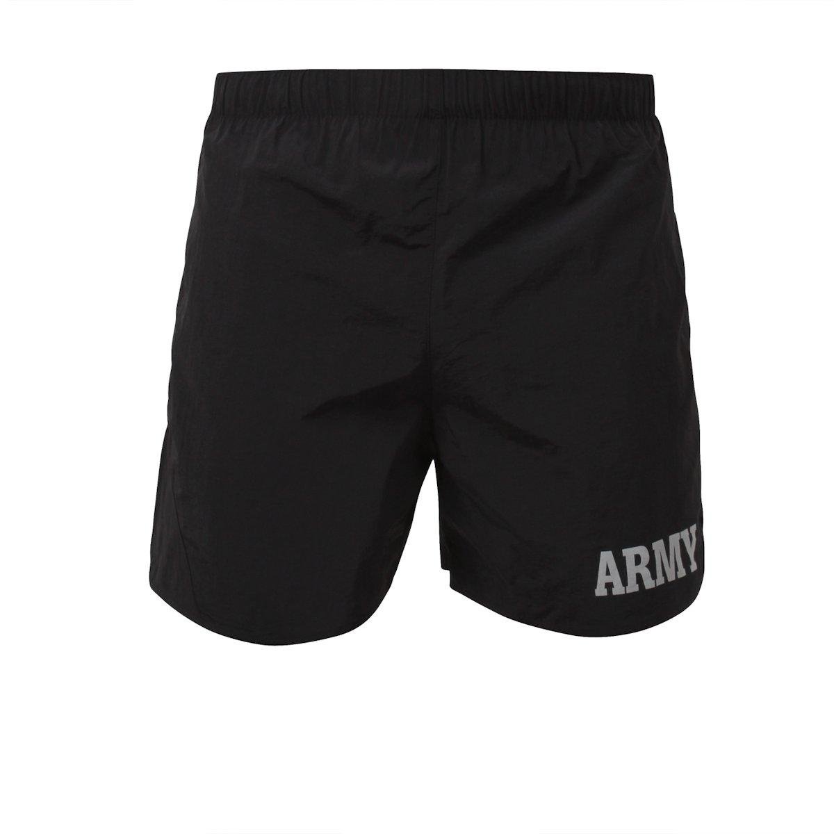 Black P/t Army Shorts, Black, Medium