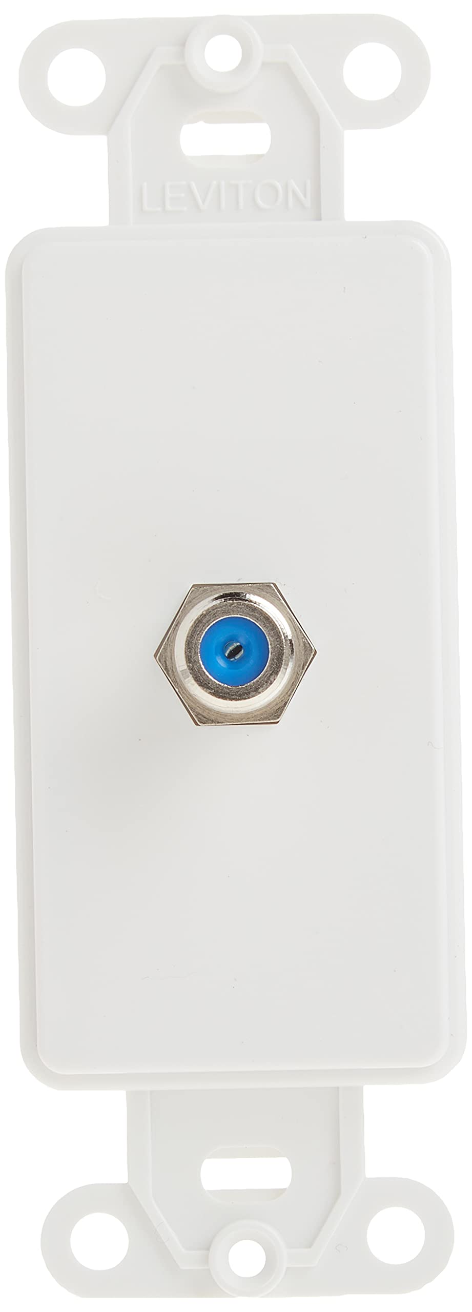 Leviton 40681-W F Connector Decora Insert,Aluminum, White