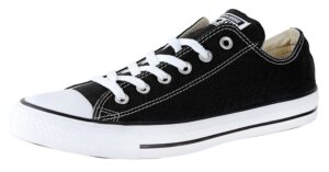 converse unisex chuck taylor all star low top black sneakers - 9 men 11 women