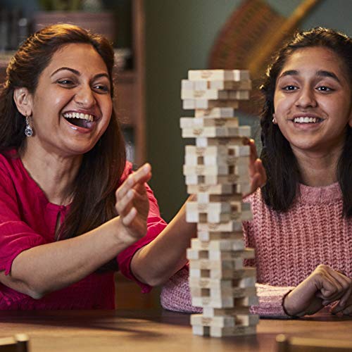 Hasbro Gaming Jenga Wooden Blocks Stacking Tumbling Tower, Kids Game Ages 6 and Up (Amazon Exclusive)