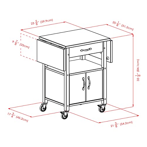 Winsome Wood Drop-Leaf Kitchen Cart