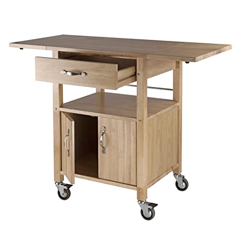 Winsome Wood Drop-Leaf Kitchen Cart