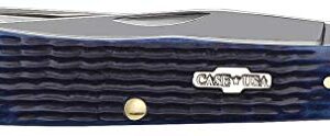 Case WR XX Pocket Knife Navy Blue Bone Trapper Item #2800 - (6254 SS) - Length Closed: 4 1/8 Inches