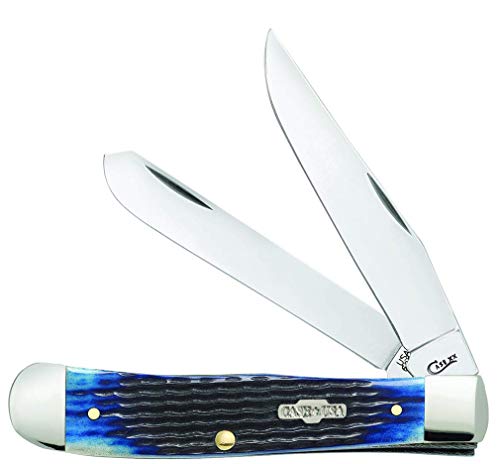 Case WR XX Pocket Knife Navy Blue Bone Trapper Item #2800 - (6254 SS) - Length Closed: 4 1/8 Inches