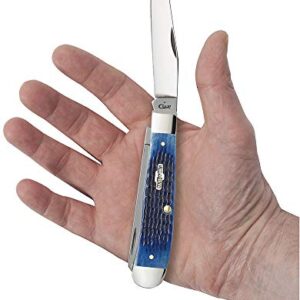 Case WR XX Pocket Knife Navy Blue Bone Trapper Item #2800 - (6254 SS) - Length Closed: 4 1/8 Inches