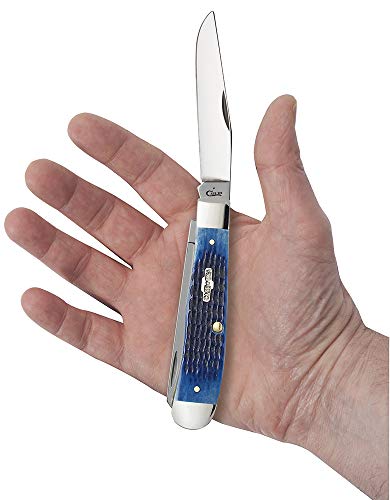 Case WR XX Pocket Knife Navy Blue Bone Trapper Item #2800 - (6254 SS) - Length Closed: 4 1/8 Inches