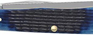 Case WR XX Pocket Knife Navy Blue Bone Trapper Item #2800 - (6254 SS) - Length Closed: 4 1/8 Inches