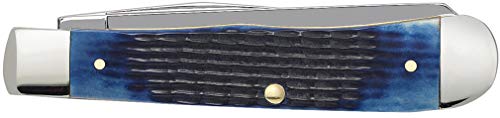 Case WR XX Pocket Knife Navy Blue Bone Trapper Item #2800 - (6254 SS) - Length Closed: 4 1/8 Inches