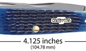 Case WR XX Pocket Knife Navy Blue Bone Trapper Item #2800 - (6254 SS) - Length Closed: 4 1/8 Inches