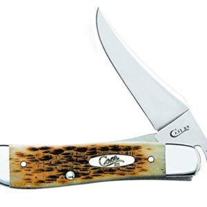 Case WR XX Pocket Knife Amber Jigged Bone Russlock Item #260 - (61953L SS) - Length Closed: 4 1/4 Inches