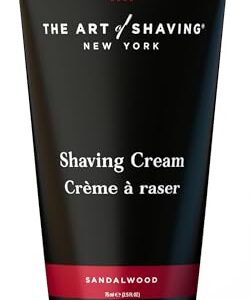 The Art of Shaving Sandalwood Shaving Cream for Men – Protects Against Irritation and Razor Burn – Hydrates and Nourishes Dry Skin – Clinically Tested for Sensitive Skin – 2.5 oz