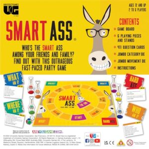 University Games | Smart Ass Trivia The Ultimate Who, What, Where Party Game for Families and Adults Ages 12 and Up and 2 to 6 Players