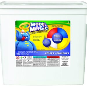 Crayola Model Magic (2lb Bucket), Modeling Clay Alternative, Primary Colors, Air Dry Clay for Kids, Classrooms Supplies, 3+