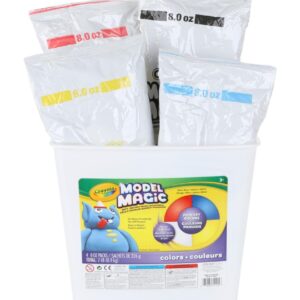 Crayola Model Magic (2lb Bucket), Modeling Clay Alternative, Primary Colors, Air Dry Clay for Kids, Classrooms Supplies, 3+