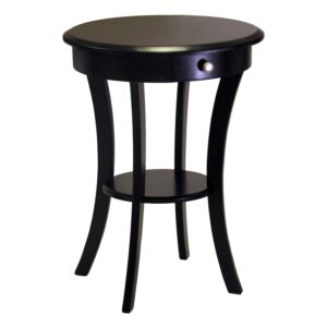 winsome wood sasha accent table, black, 20.00 x 20.00 x 27.00 inches