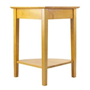 Winsome Wood Corner Desk with Shelf, Honey, 20 inches