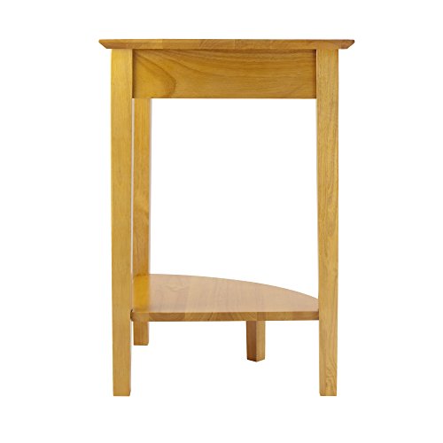 Winsome Wood Corner Desk with Shelf, Honey, 20 inches