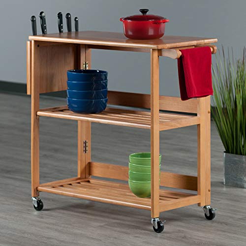 Winsome Radley Kitchen Cart, Light Oak