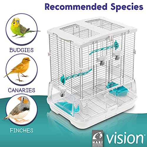 Hari Vision S01 Wire Bird Cage, Bird Home for Budgies, Finches and Canaries, Small