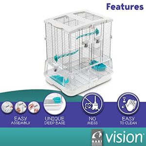 Hari Vision S01 Wire Bird Cage, Bird Home for Budgies, Finches and Canaries, Small