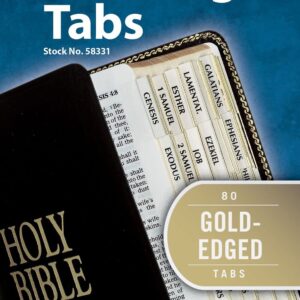 Tabbies Gold-Edged Bible Indexing Tabs, Old & New Testament, 80 Tabs Including 64 Books & 16 Reference Tabs (58331)