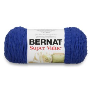 bernat super value yarn, 5 oz, royal blue, 1 ball