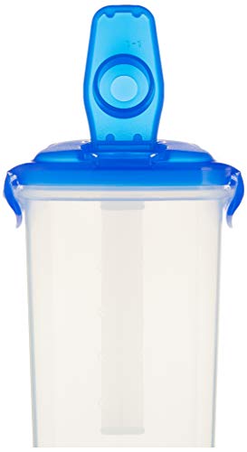 LocknLock Aqua Fridge Door Water Jug with Handle BPA Free Plastic Pitcher with Flip Top Lid Perfect for Making Teas and Juices, 2 QT, Blue