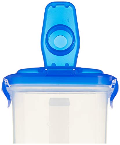 LocknLock Aqua Fridge Door Water Jug with Handle BPA Free Plastic Pitcher with Flip Top Lid Perfect for Making Teas and Juices, 2 QT, Blue