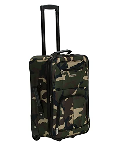 Rockland Journey Softside Upright Luggage Set, Expandable, Camouflage, 4-Piece (14/19/24/28)