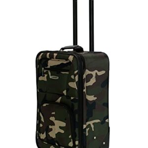 Rockland Journey Softside Upright Luggage Set, Expandable, Camouflage, 4-Piece (14/19/24/28)