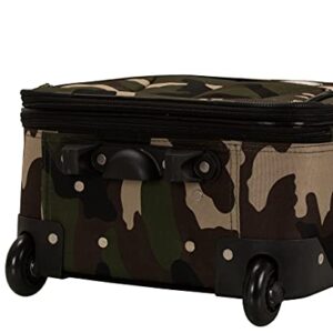 Rockland Journey Softside Upright Luggage Set, Expandable, Camouflage, 4-Piece (14/19/24/28)