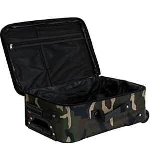 Rockland Journey Softside Upright Luggage Set, Expandable, Camouflage, 4-Piece (14/19/24/28)