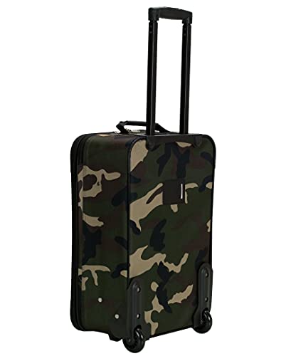 Rockland Journey Softside Upright Luggage Set, Expandable, Camouflage, 4-Piece (14/19/24/28)