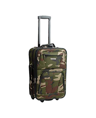 Rockland Journey Softside Upright Luggage Set, Expandable, Camouflage, 4-Piece (14/19/24/28)