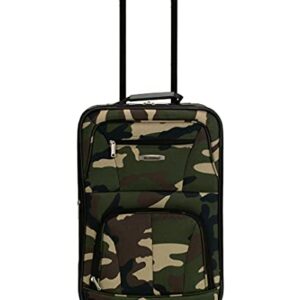 Rockland Journey Softside Upright Luggage Set, Expandable, Camouflage, 4-Piece (14/19/24/28)