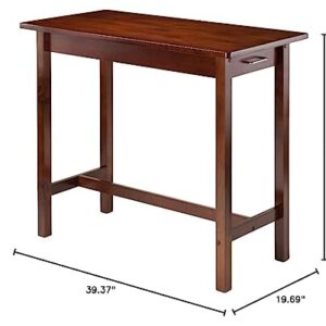 Winsome Wood Kitchen Island Table With 2-Drawers, Antique Walnut (94540)