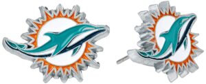 nfl miami dolphins stud earrings