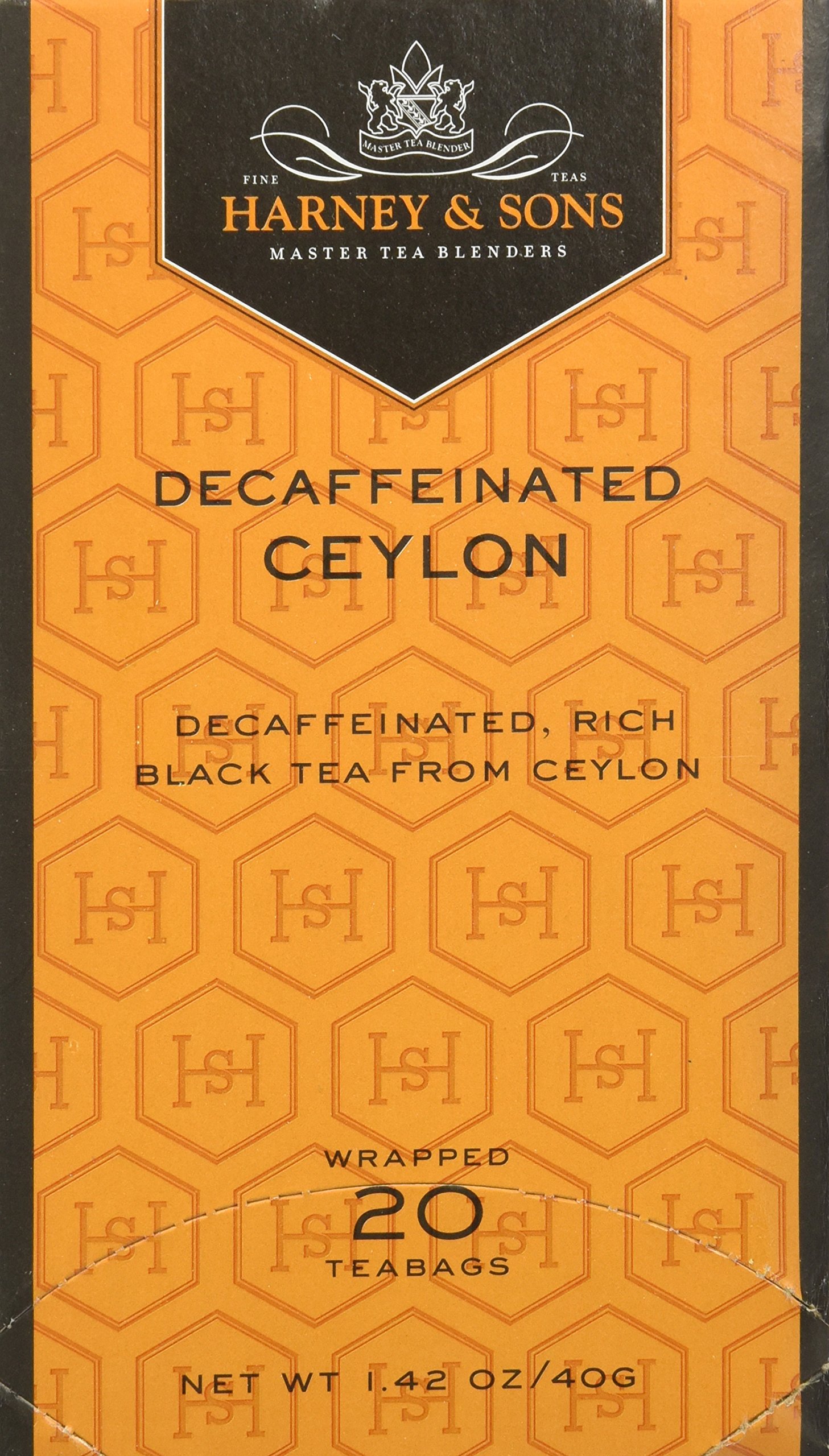 Harney and Sons Decaf Ceylon, Decaf Black 20 Teabags per Box