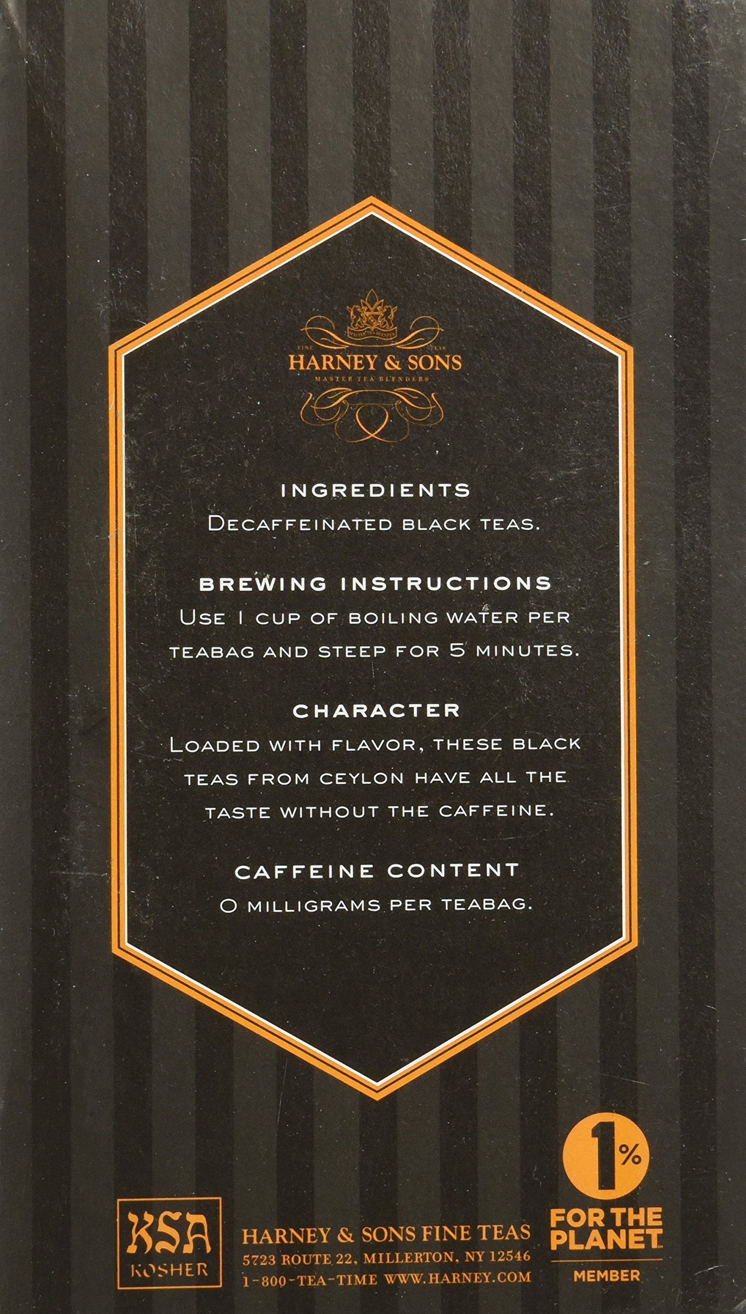 Harney and Sons Decaf Ceylon, Decaf Black 20 Teabags per Box