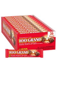 100 grand milk chocolate candy bars, full size bulk individually wrapped ferrero candy, pack of 36