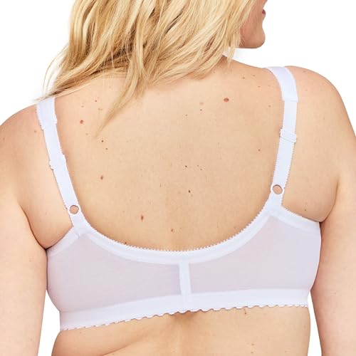 Glamorise Full Figure Plus Size MagicLift Front-Closure Support Bra Wirefree #1200 White