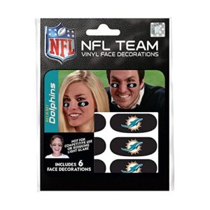 the party animal nfl miami dolphins eye black stickers