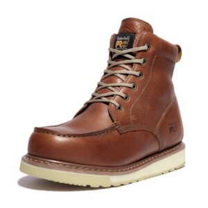 timberland pro men's 53009 wedge sole 6" soft-toe boot,rust,10.5 m