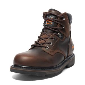 timberland pro men's 6" pit boss soft toe industrial work boot, brown, 12 wide