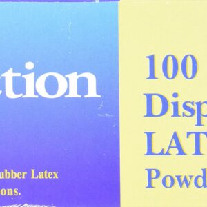 Disposable Latex Gloves, Powder Free Size Large, 100 gloves per box