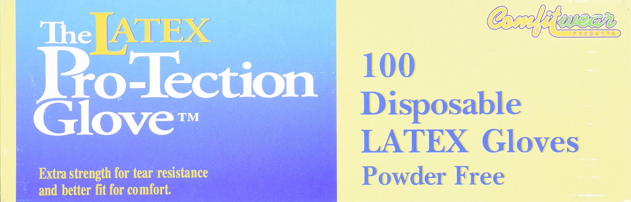 Disposable Latex Gloves, Powder Free Size Large, 100 gloves per box