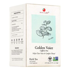 health king golden voice herb tea, 20 count